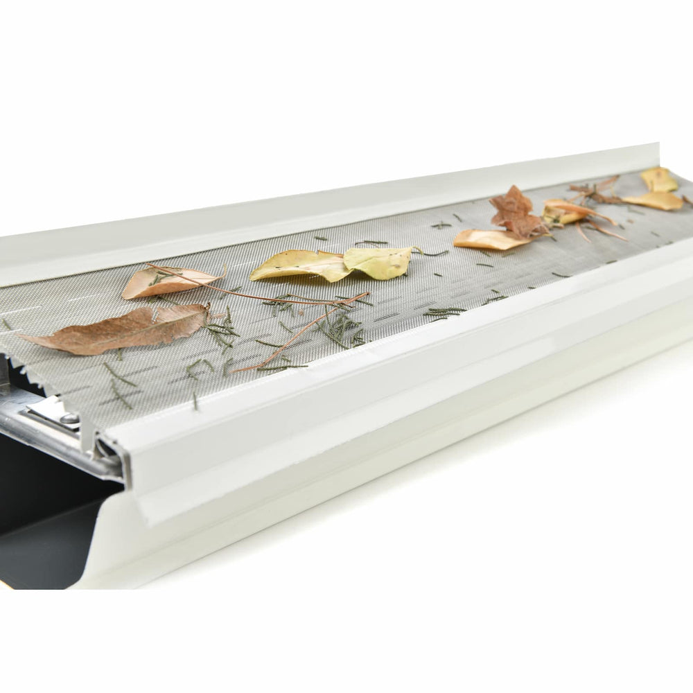 5’’ Leaf4Go Micromesh Gutter Guards – White | Leaf 4 Go
